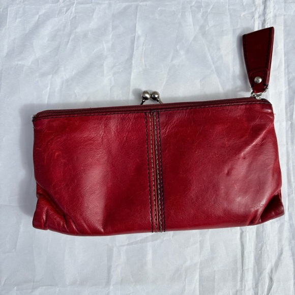 HOBO | Bags | Hobo International Lauren Clutch Wallet Bright Red ...